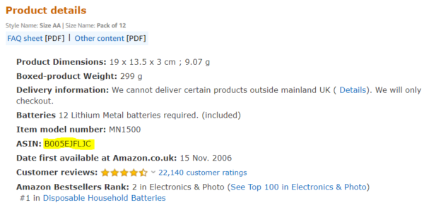 Amazon ASIN, EAN, ISBN and UPC Explained